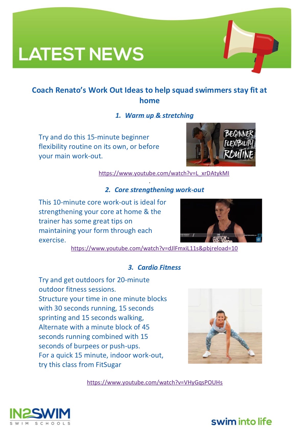 At Home Fitness Ideas for Squad Swimmers - In2Swim Swim Schools