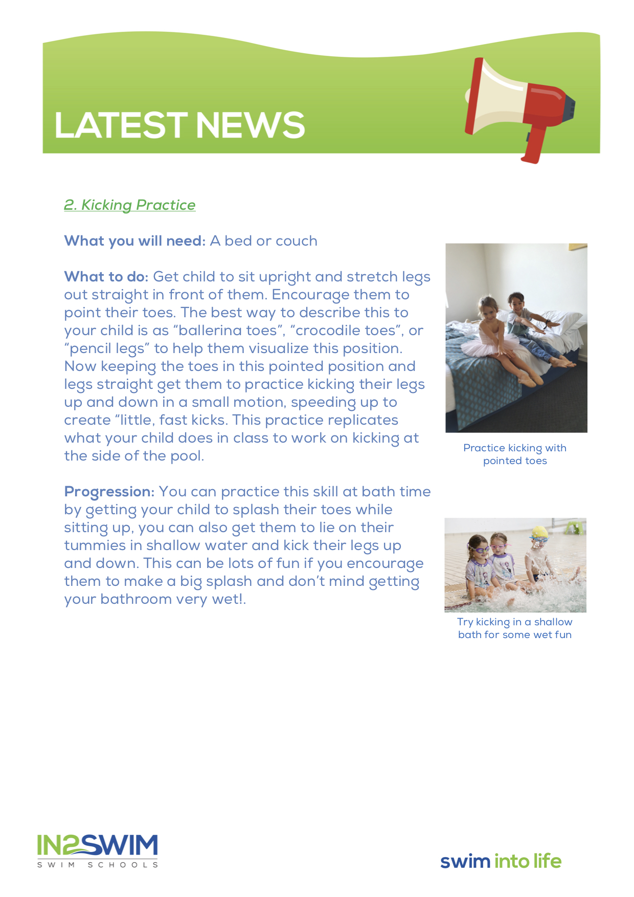 Swim Ready at Home ideas for Aquatots and Preschoolers Part 2 - In2Swim ...